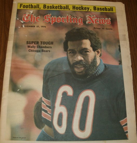 The Sporting News November 27, 1976 issue Wally Chambers Chicago Bears ...