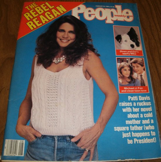 People Weekly Magazine February 24 1986 issue Patti Davis The Rebel Reagan