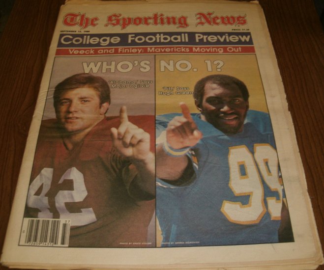 The Sporting News September 13, 1980 issue Major Ogilvie Alabama
