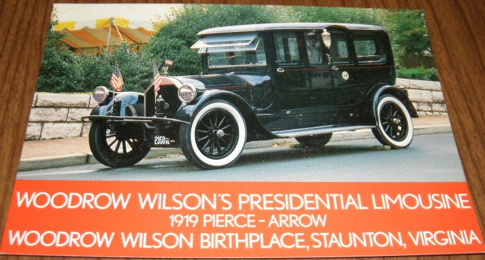 President Woodrow Wilson's Limousine 1919 Pierce- Arrow