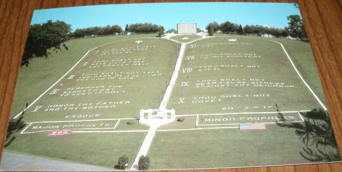 The Largest Ten Commandments in the World Fields of the Wood Murphy, NC