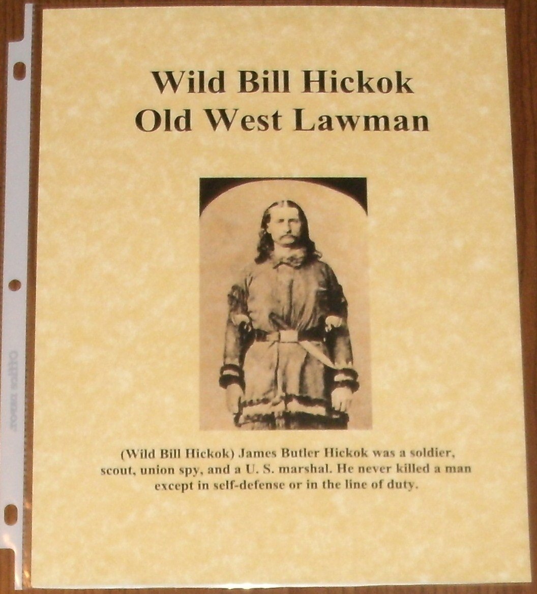 American Old West Gunfighter and Lawman Wild Bill Hickok
