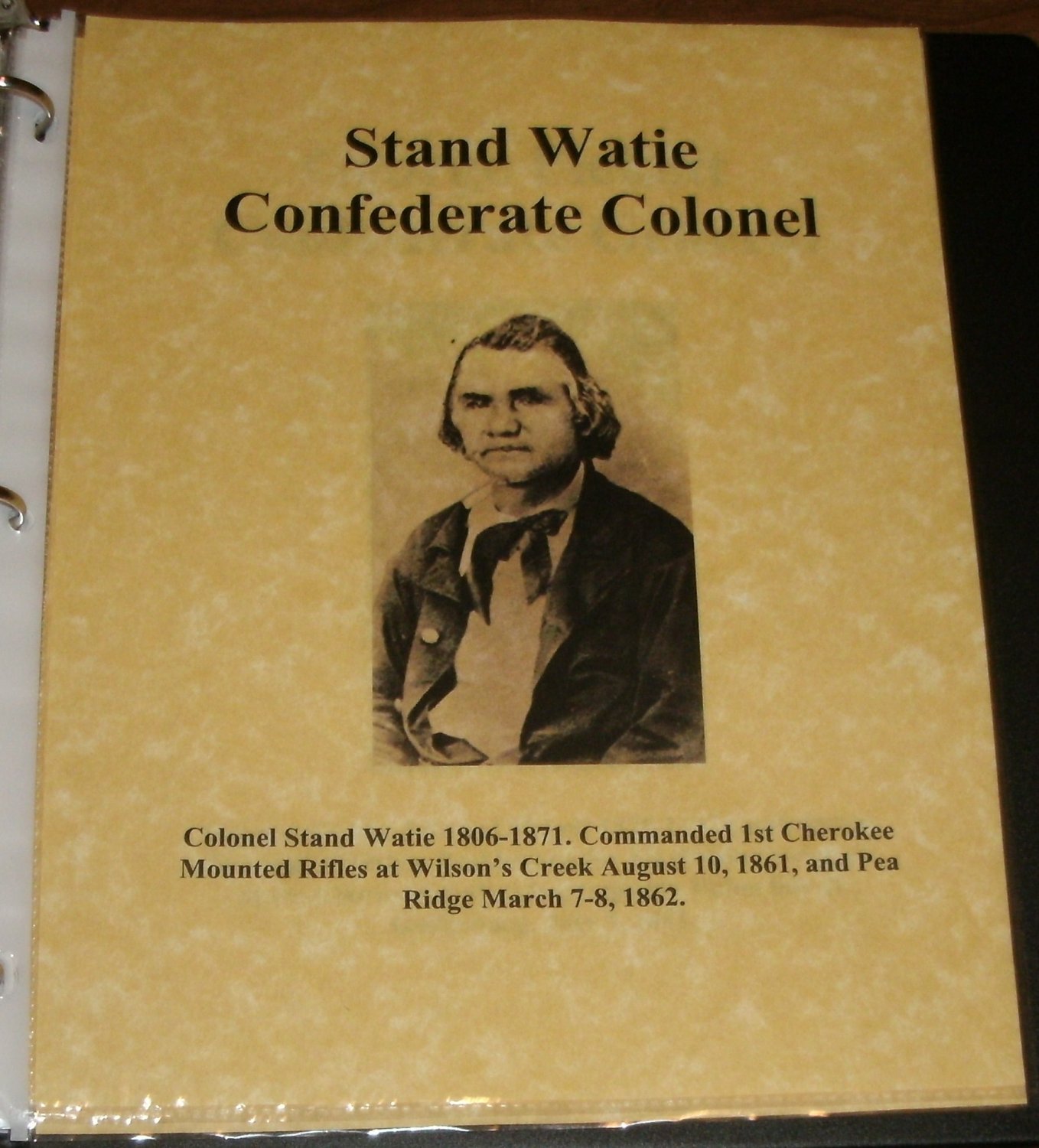 Confederates States of America Colonel and Cherokee Stand Watie