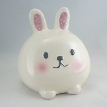 Little White Bunny Rabbit Coin Bank (EC-BNK301)