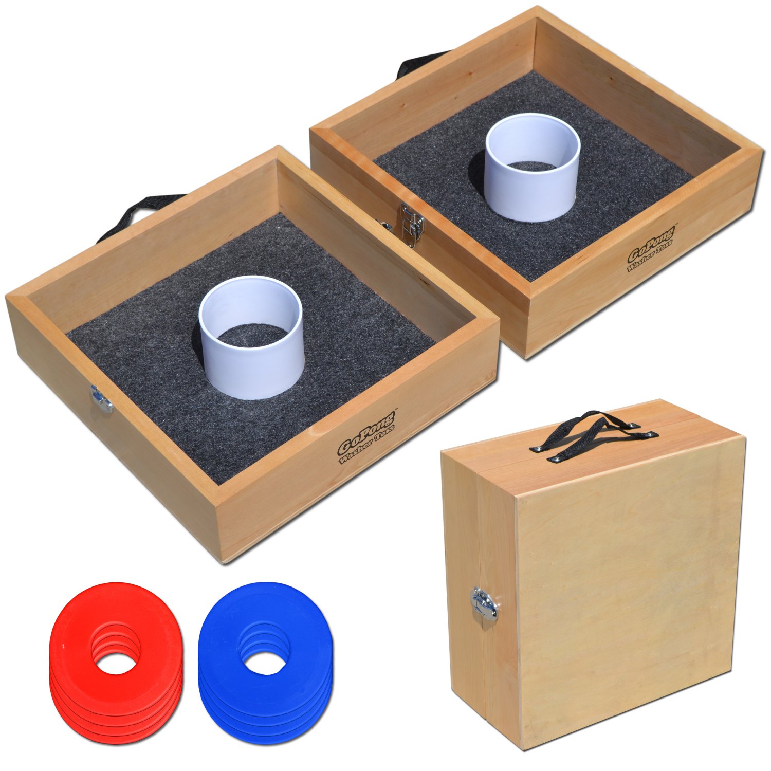 Premium Birch Wood Washer Toss Game