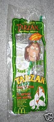 Mcdonalds Tarzan Disney movie Sound Crazy Straws set of 3