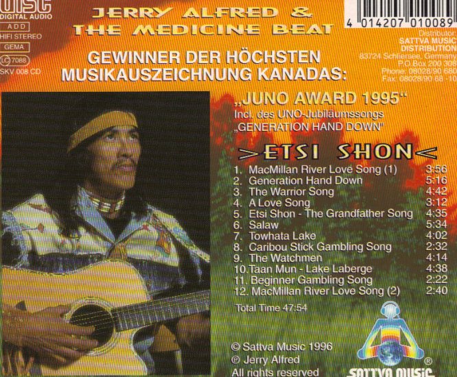 JERRY ALFRED & THE MEDICINE BEAT - ETSI SHON - NATIVE AMERICAN INDIAN ...