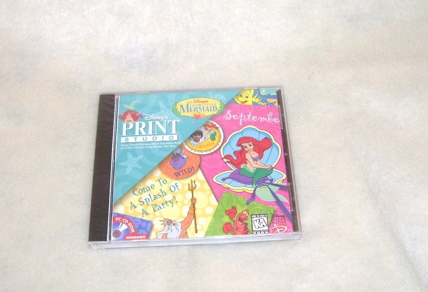 Disney The Little Mermaid PRINT STUDIO PC CD-ROM NEW!