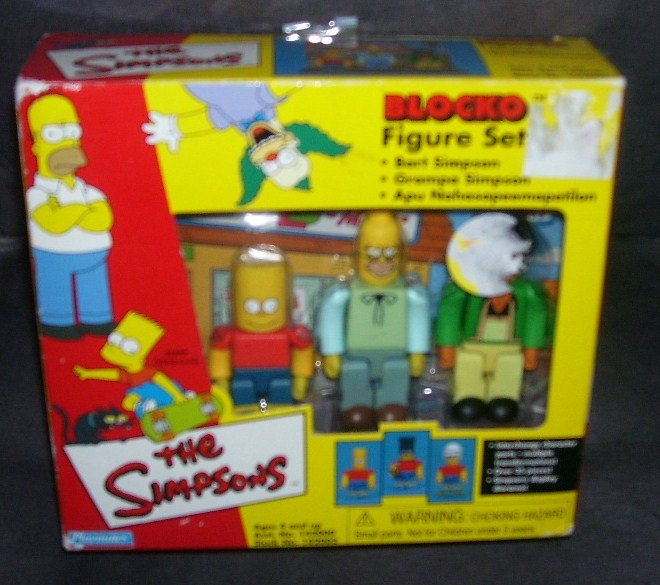 The Simpsons BLOCKO Figure Set NEW! 2002 Playmates