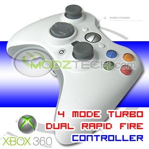 XBOX 360 4 MODE Dual Rapid Fire Turbo Modded Wireless Controller L R ...