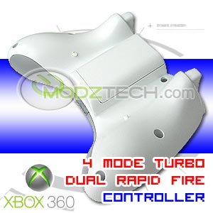 XBOX 360 4 MODE Dual Rapid Fire Turbo Modded Wireless Controller L R ...