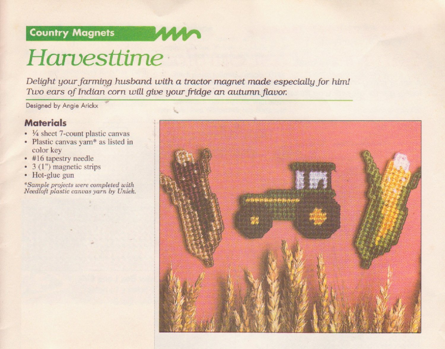PLASTIC CANVAS CRAFTS INSTRUCTION BOOKLET OCT 1995 FALL STITCHING PROJECTS