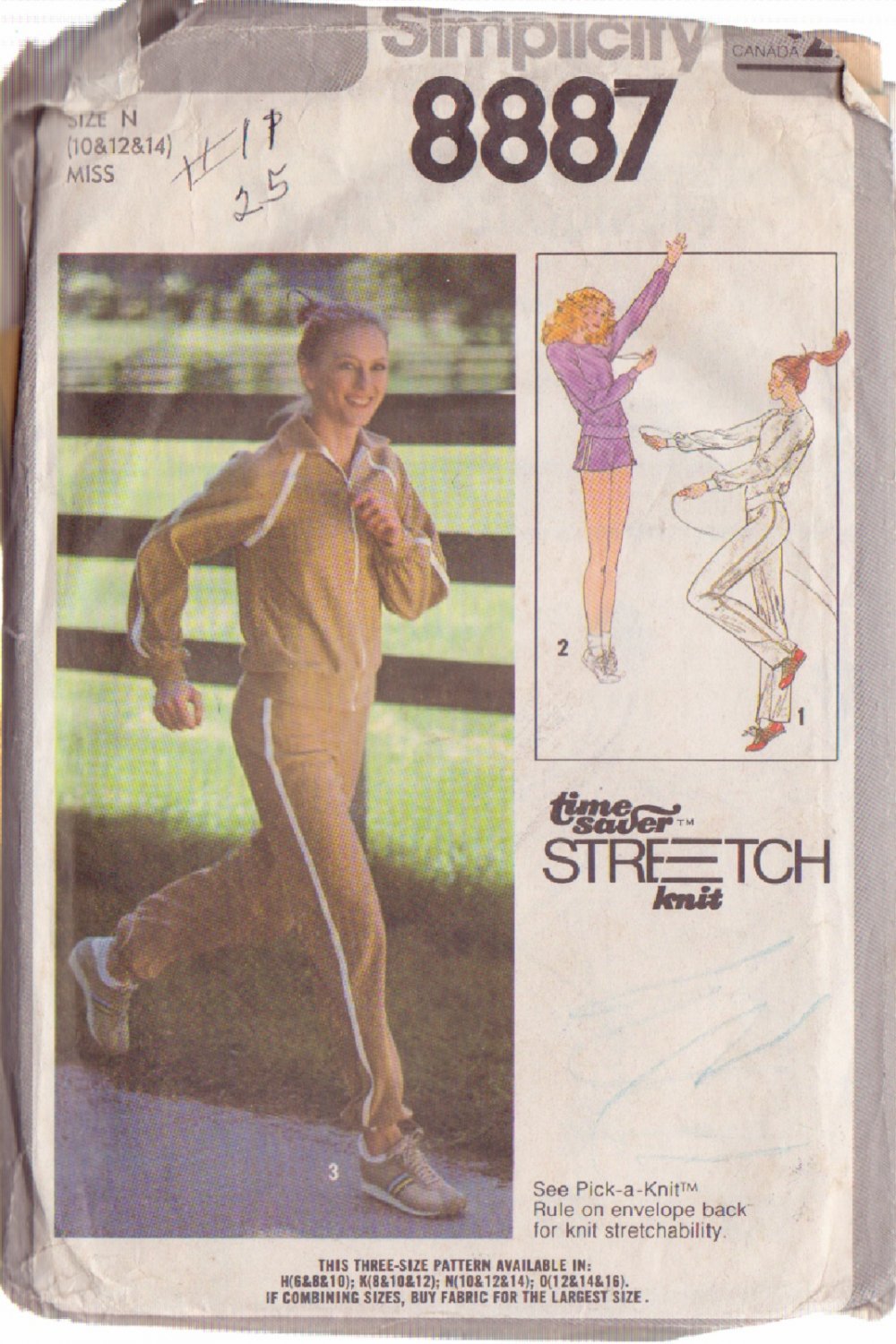 SIMPLICITY VINTAGE 1979 PATTERN 8887 SIZE 10/12/14 TOP,PANTS,SHORTS,JACKET