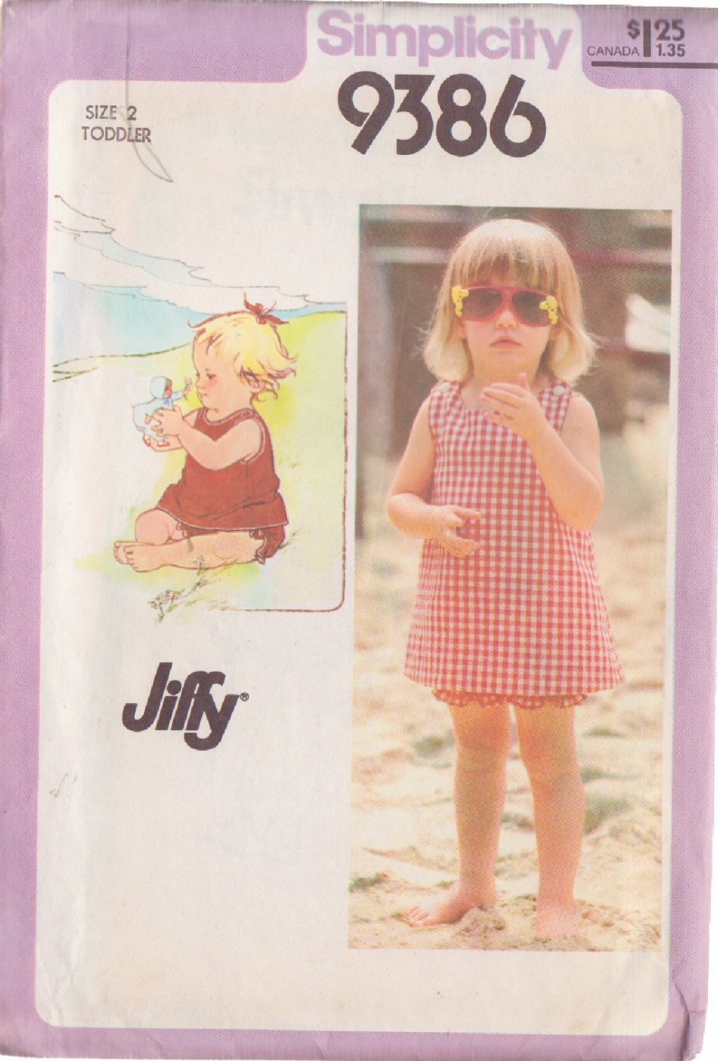 SIMPLICITY PATTERN 9386 SIZE 2 TODDLERS' SUNDRESS AND BLOOMERS