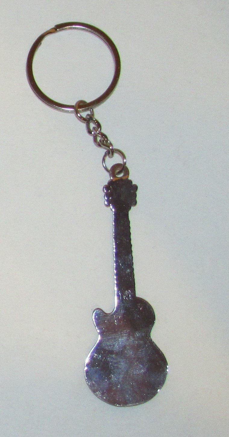Exquisite Purple GUITAR Metal Alloy KEY CHAIN Ring Keychain NEW