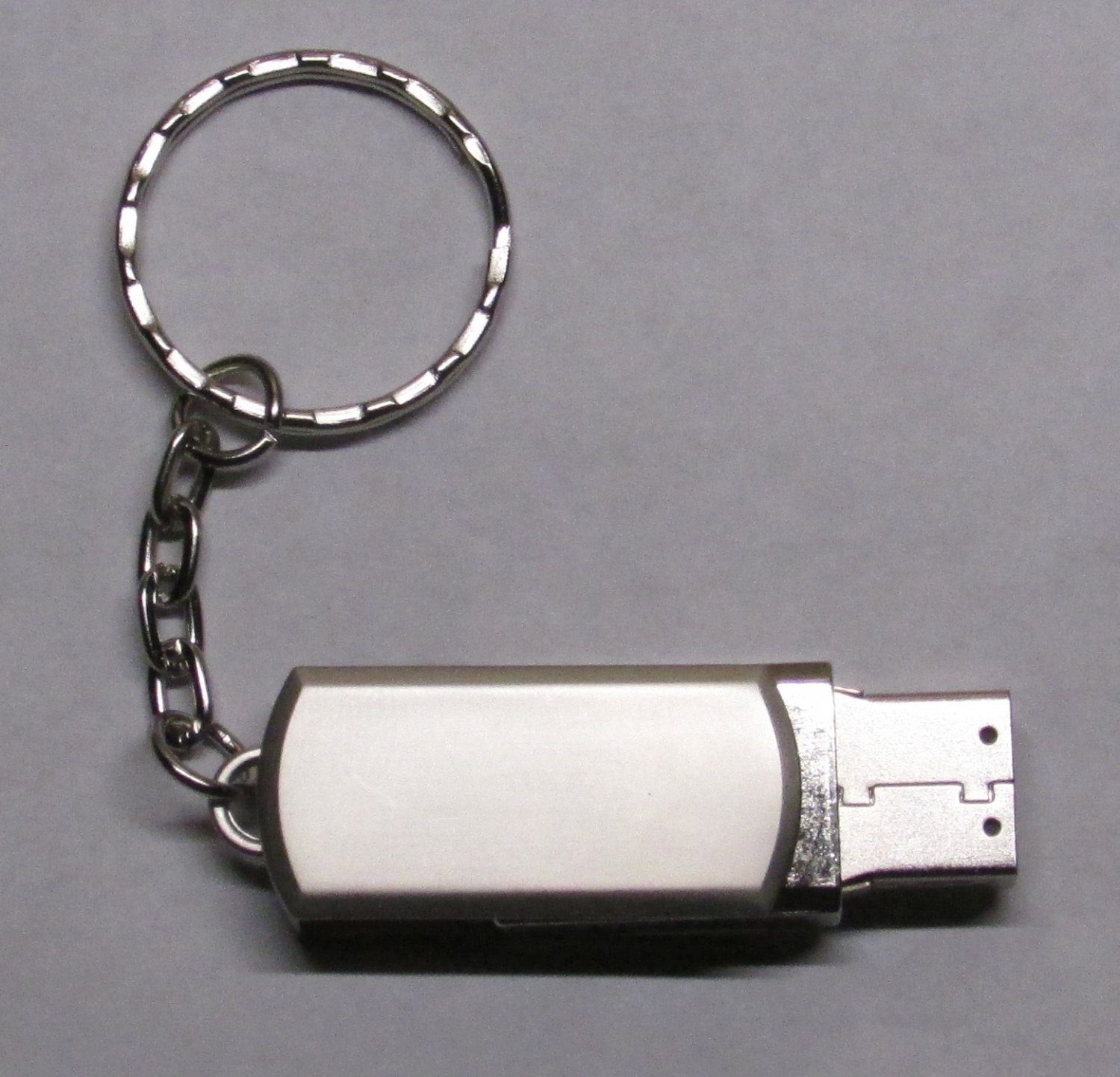 LEIZHAN 8gb USB Flash Drive Silver Metal Stick KEY CHAIN Ring Keychain NEW