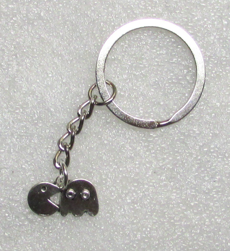 Vintage PACMAN Pac Man Fever Arcade Game Metal KEY CHAIN Ring Keychain NEW