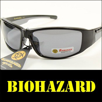 New BioHazard Black Sunglasses with Free Micro Fiber Bag