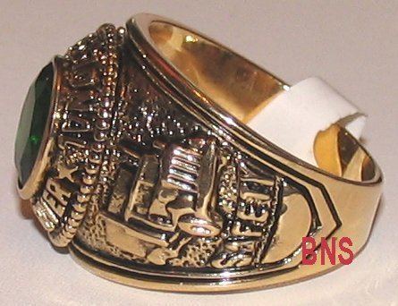 MENS TRUCK DRIVER RING Sz 13 DK GREEN CZ New