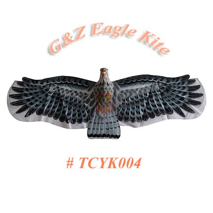 TCYK004-1 BLACK 3D Eagle Kite(Medium) - Chinese Silk Kites