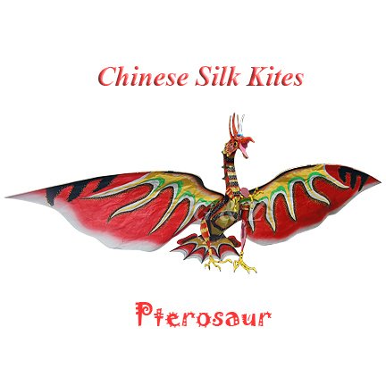 Extra Large 3D Silk Pterosaur Kite - Red- Chinese Kites