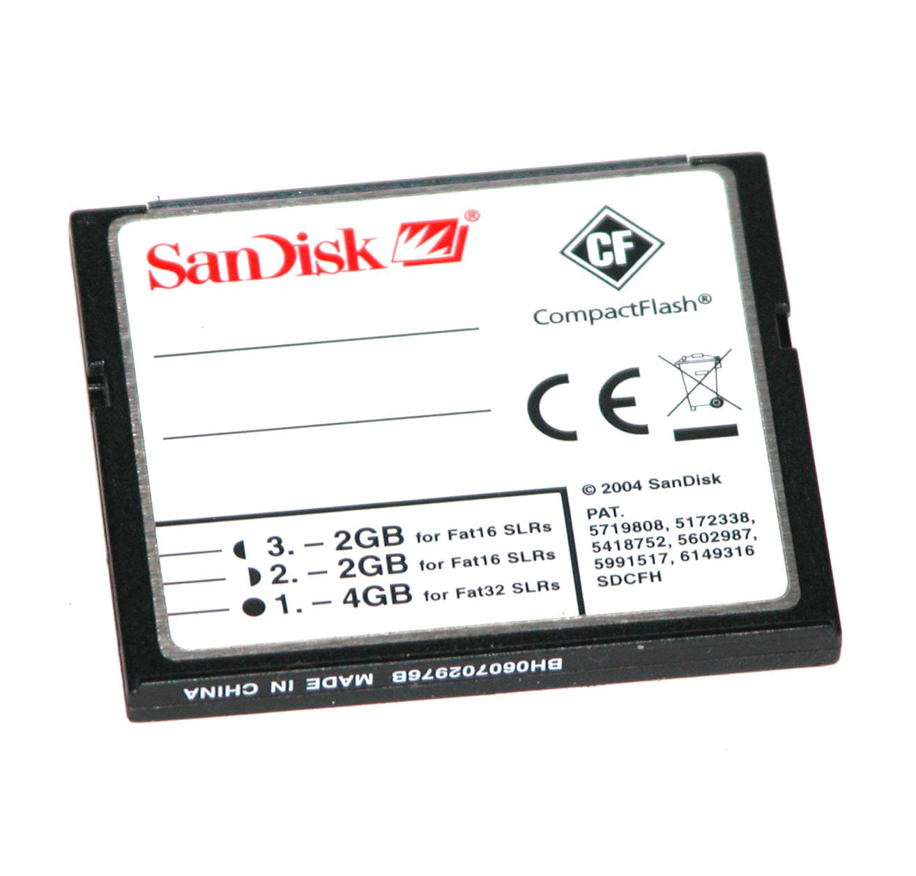 SanDisk Ultra II 4GB CompactFlash Card - Best For Fat32 DSLRs