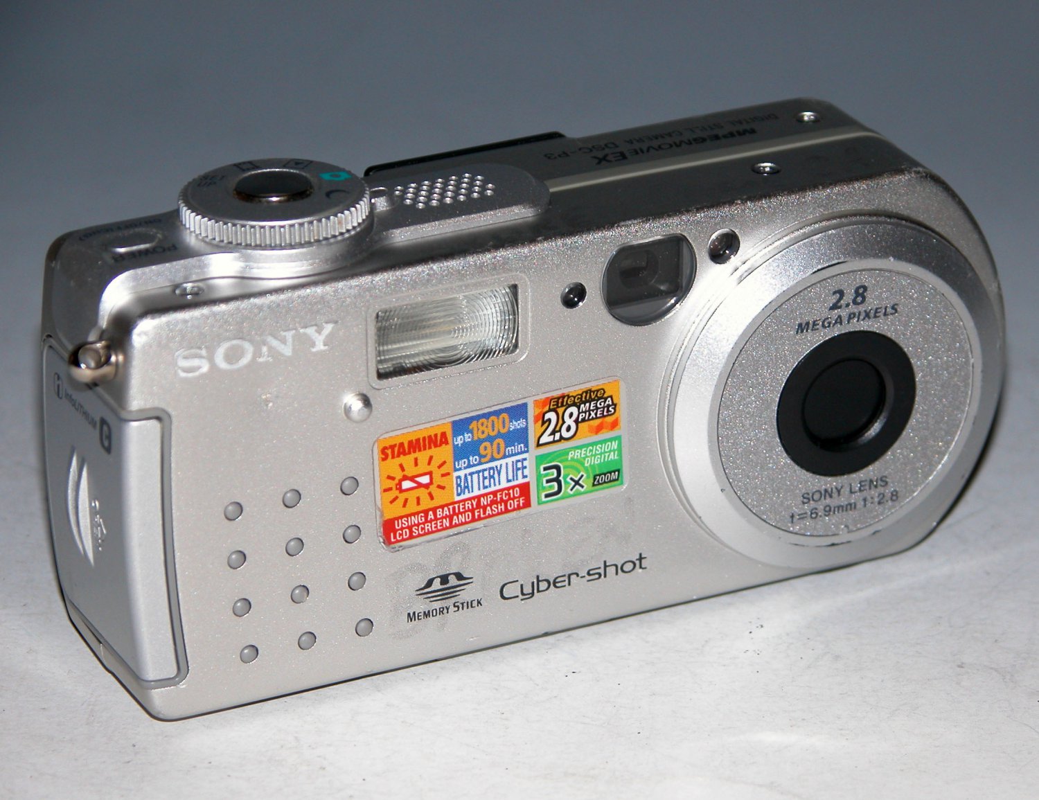 Sony Cyber-shot DSC-P3 2.8MP Digital Camera - Silver #1537