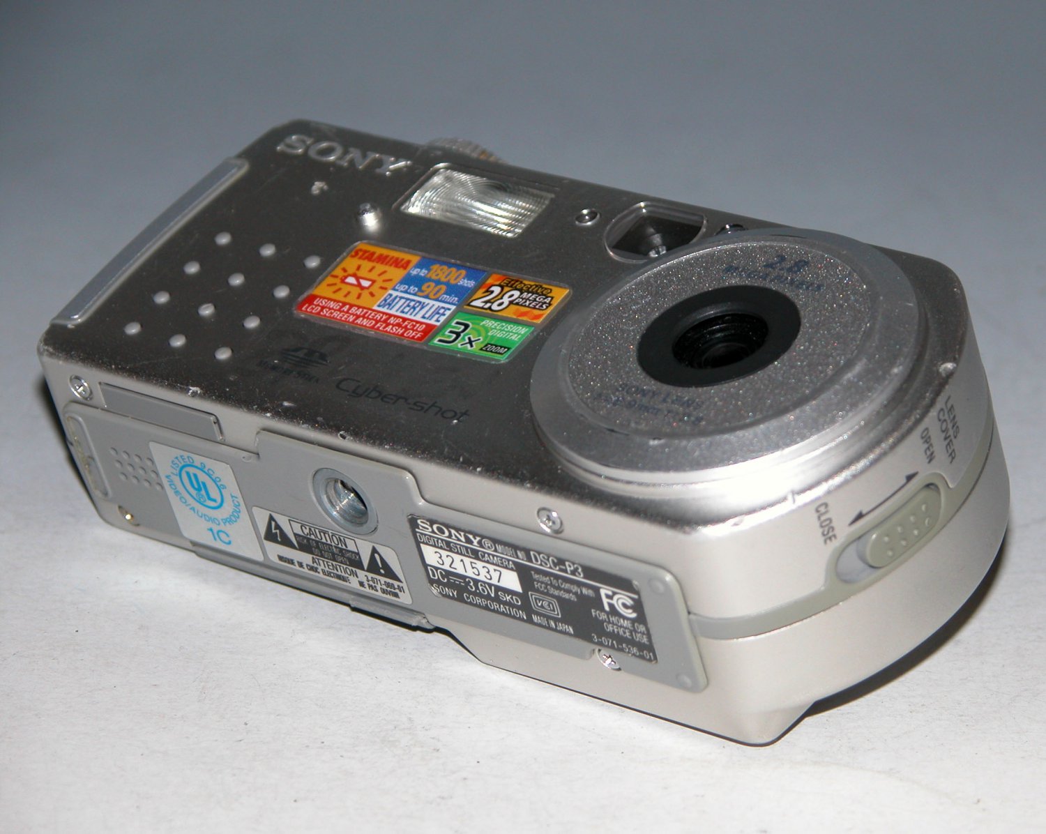 Sony Cyber-shot DSC-P3 2.8MP Digital Camera - Silver #1537