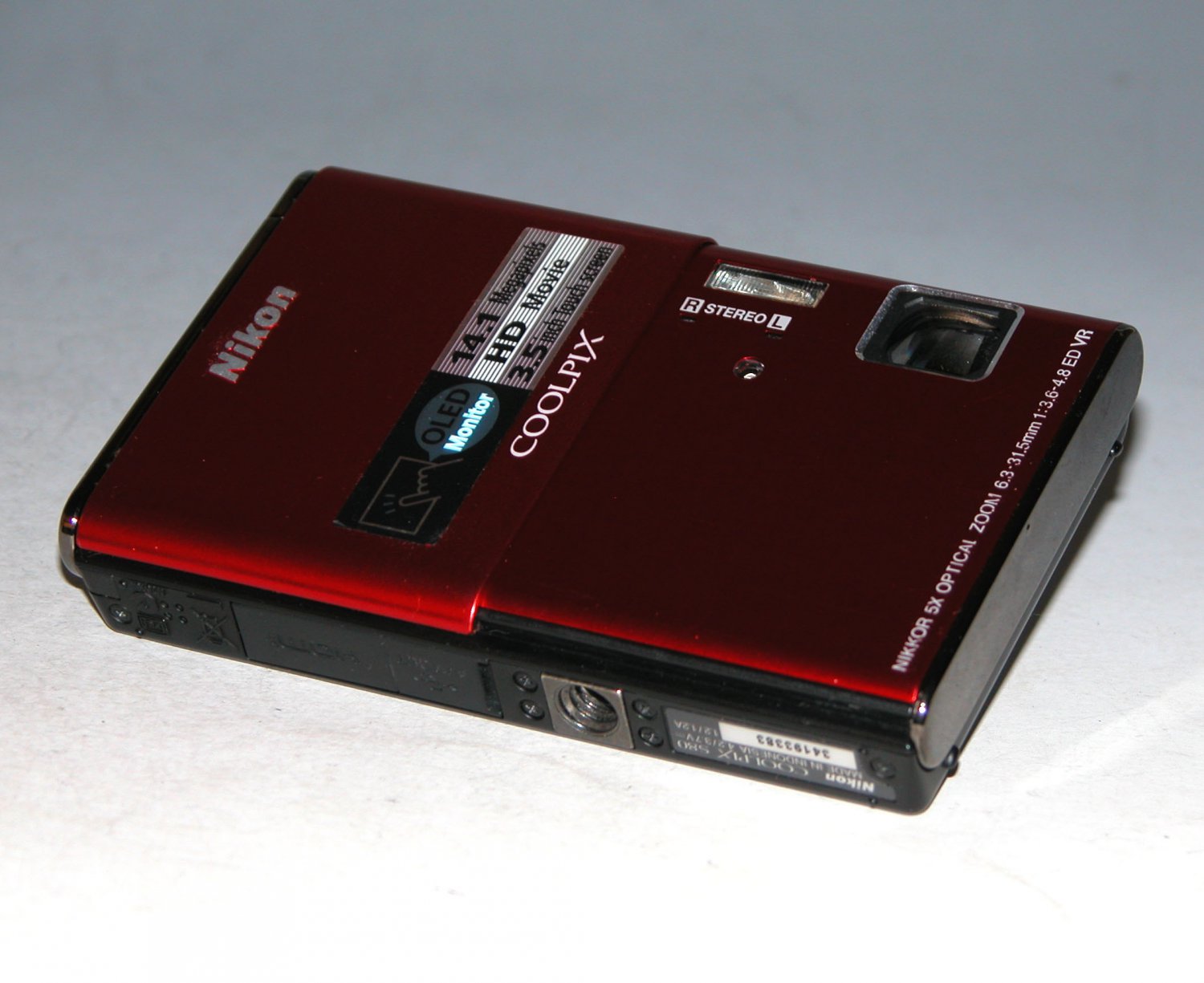 Nikon Coolpix S80 14.1 MP Digital Camera - Red #3383