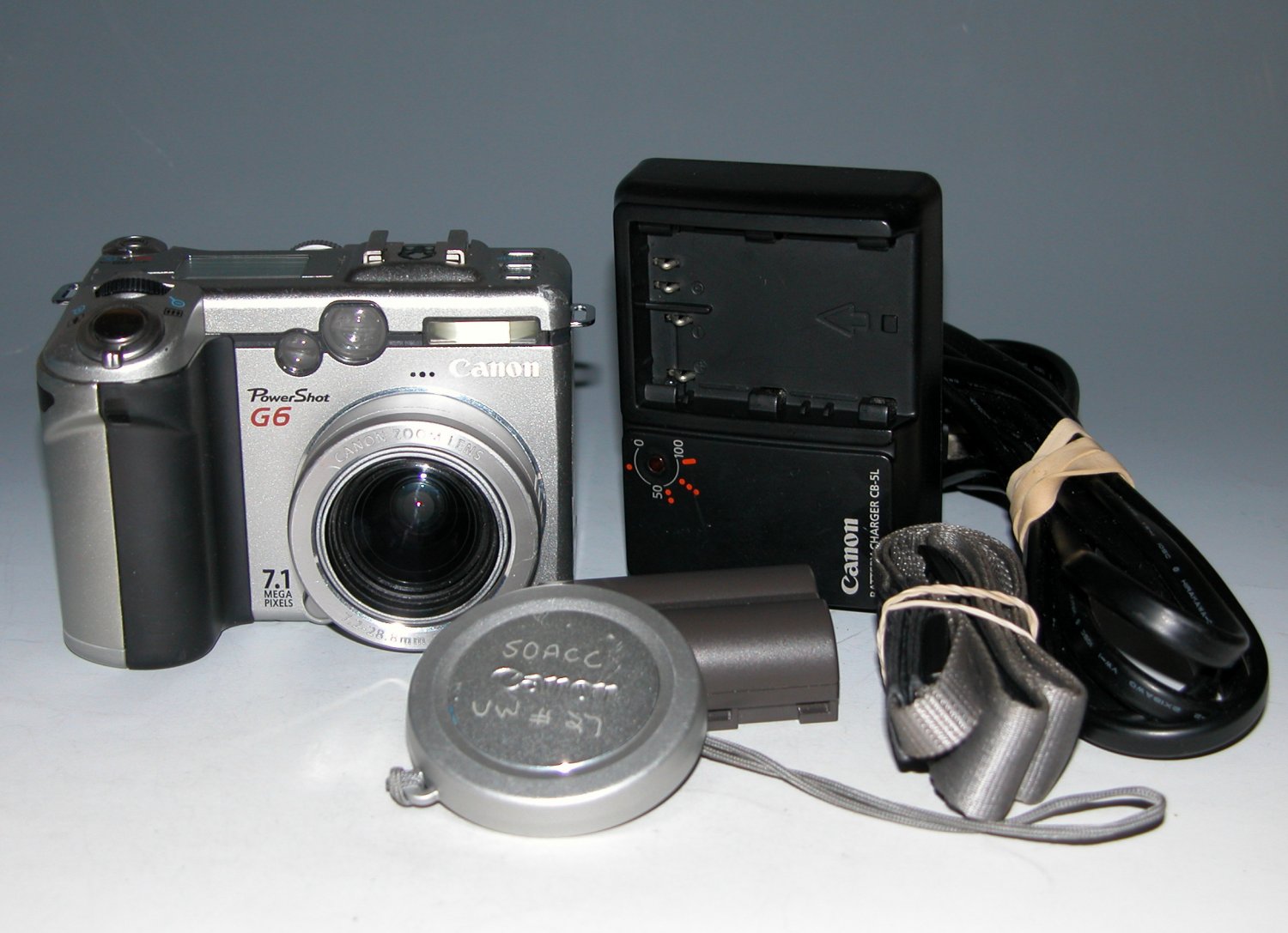 Canon PowerShot G6 7.1MP Digital Camera - Silver #6573