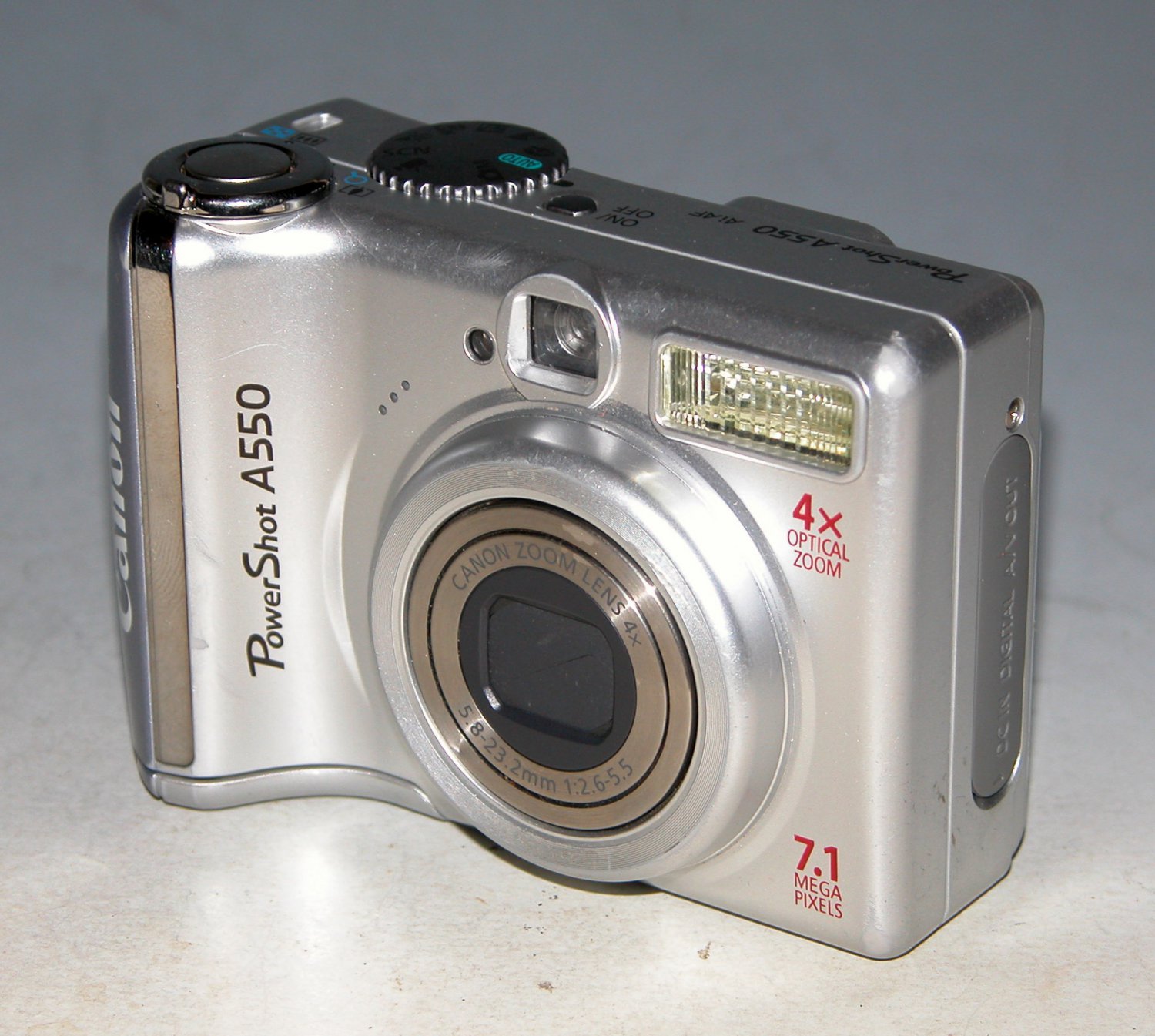 Canon PowerShot A550 7.1MP Digital Camera - Silver #5548