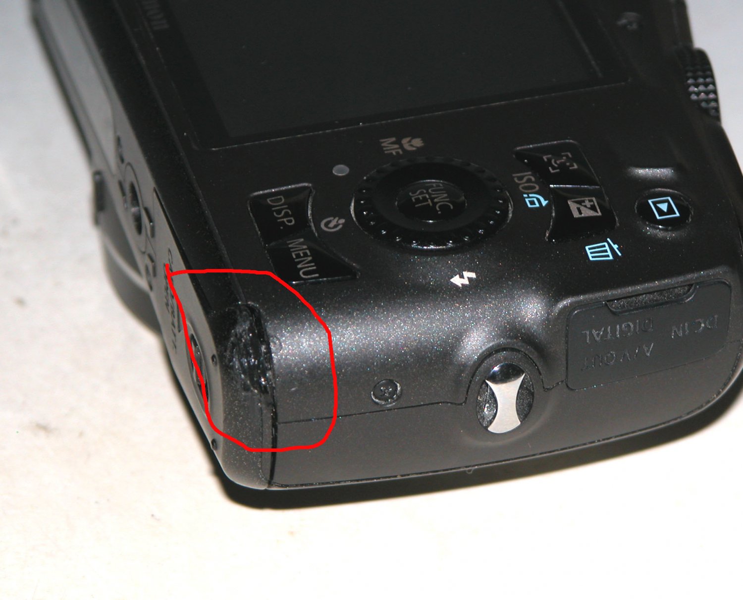 Canon PowerShot SX130 IS 12.1MP Digital Camera - Black (Door Broken)