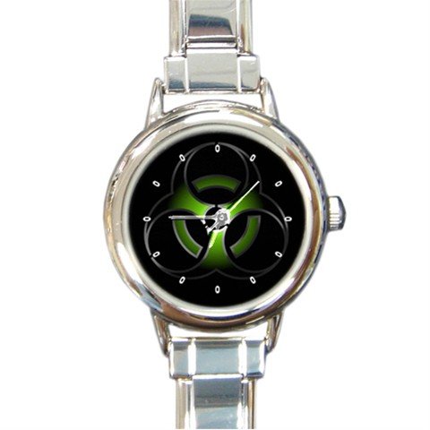 Biohazard Bio Hazard Green Round Italian Charm Wrist Watch 411