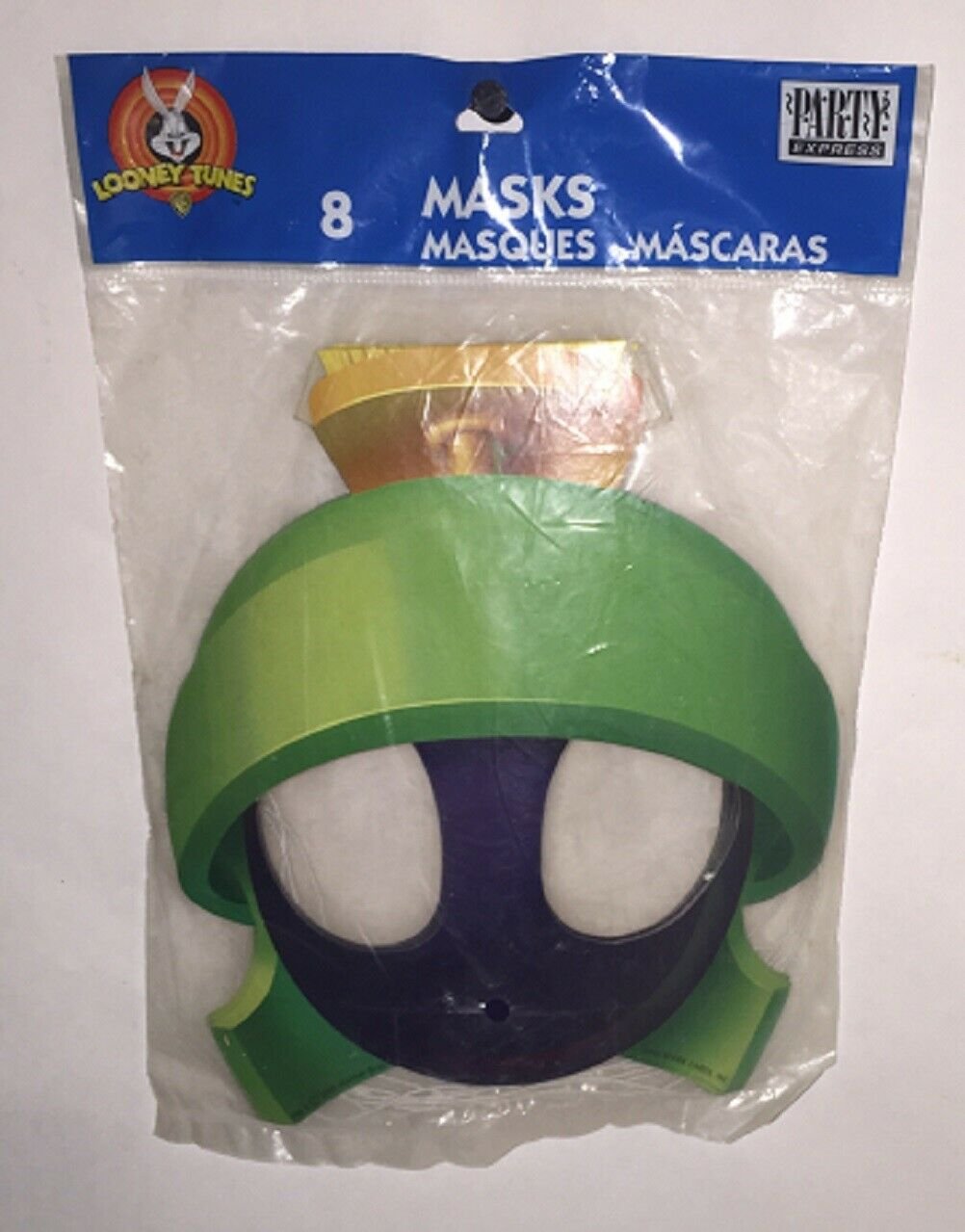 Vintage 2000 Looney Tunes MARVIN the MARTIAN Retired Party Masks Warner ...