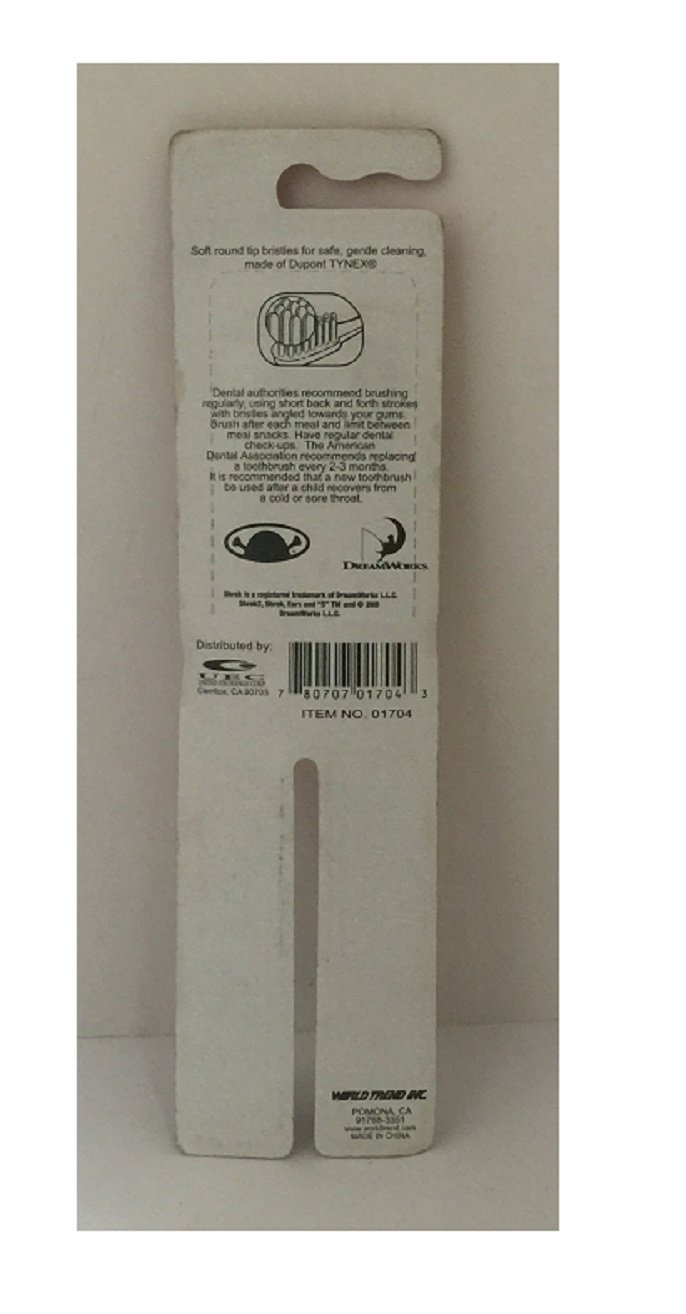 Retired 2005 Shrek & Donkey 2-pack Kids Toothbrush (Soft) by World Trend