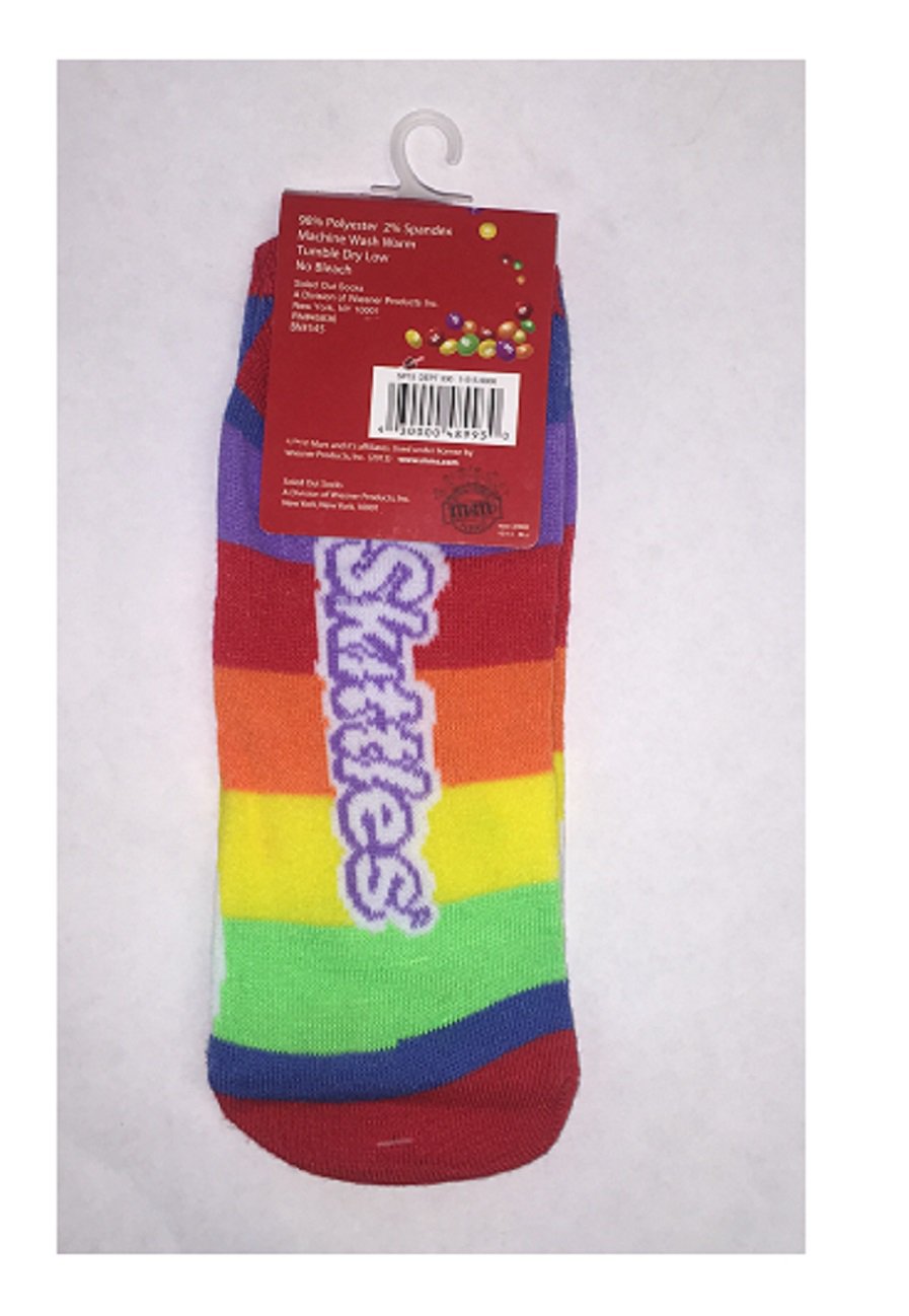SKITTLES Taste the Rainbow Socks Size 9-11 (1 Pair)