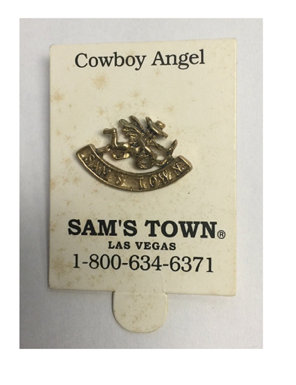Vintage Cowboy Angel Sam's Town Las Vegas Travel Pin