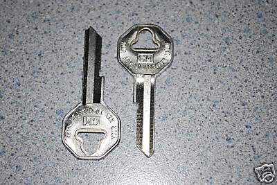 GM KEY BLANKS CHEVROLET BUICK OLDSMOBILE PONTIAC CADILLAC 1966 1965 ...