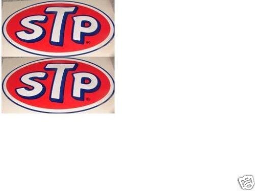 STP STICKER NOS NEW ORIGINAL 1970's Glossy Plastic 2 pieces NOT A DECAL