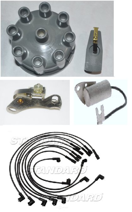 Distributor Cap Rotor Spark Plug WireS FORD 302 352 390 428 460 LINCOLN ...
