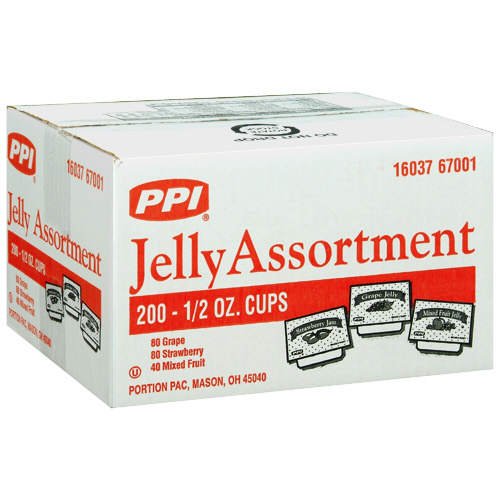 PPI - Jelly Assortment Packages (200 / .5 oz. single use cups)