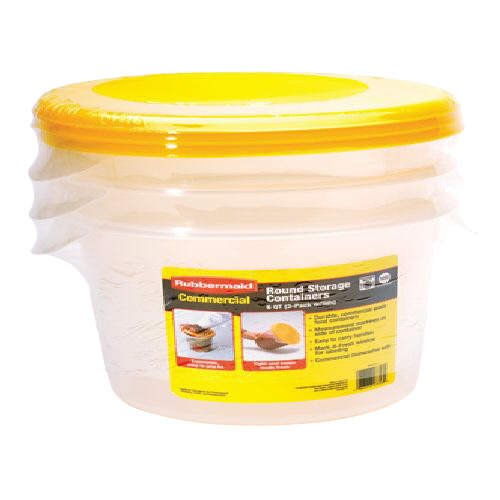 Rubbermaid - 6 Quart Round Storage Containers (3 pack)
