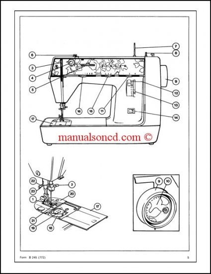 Singer Genie 353, 354 Sewing Machine Service Manual