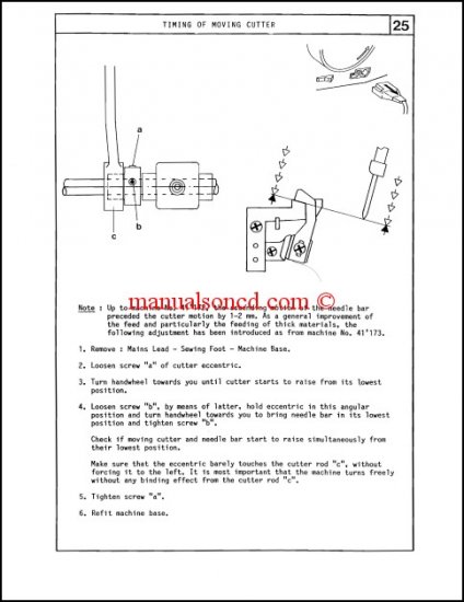 Elna Lock Serger Service Manual L1, L2, L4, L5, L4D, L5D