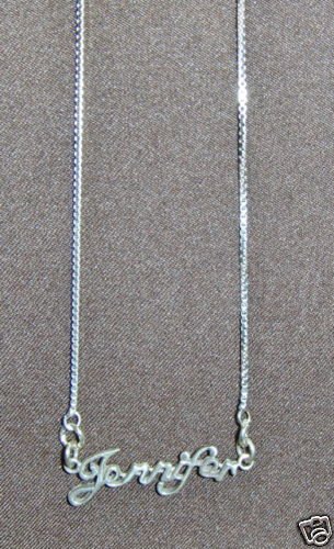 Sterling Silver Name Necklace - Name Plate - JENNIFER