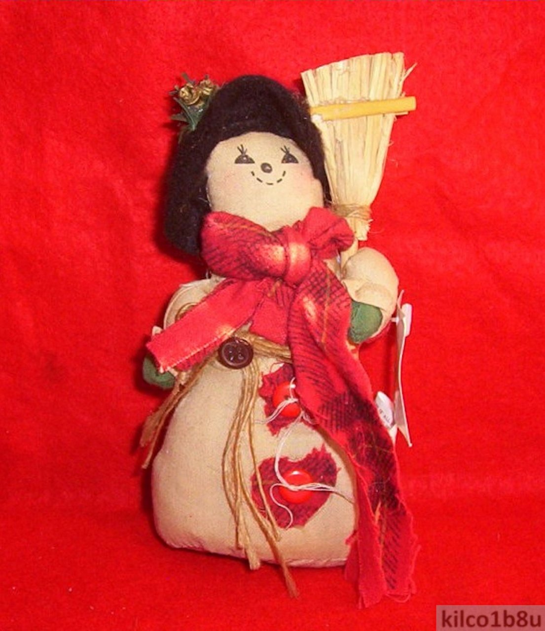 Country Looking Muslin Snowman/Snow Lady-Snowgirl