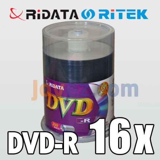 200 PK RIDATA RITEK 16X Blank DVDR DVD-R Disc Media