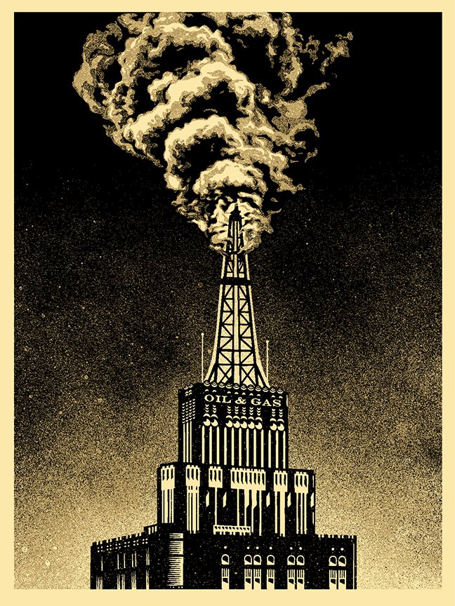 Shepard Fairey Obey Giant Oil & Gas Building Industrial Power Oil Rig ...