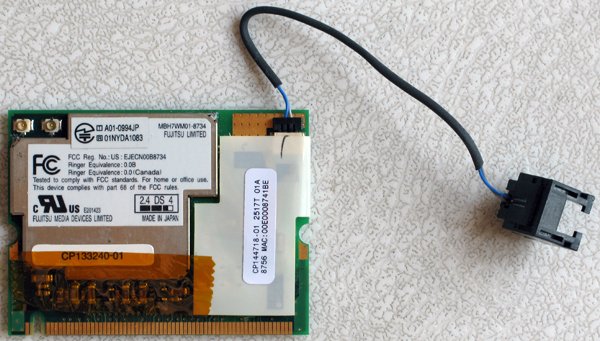 FUJITSU LIFEBOOK P SERIES P1120 P2110 WiFi WIRELESS LAN / MODEM CARD ...