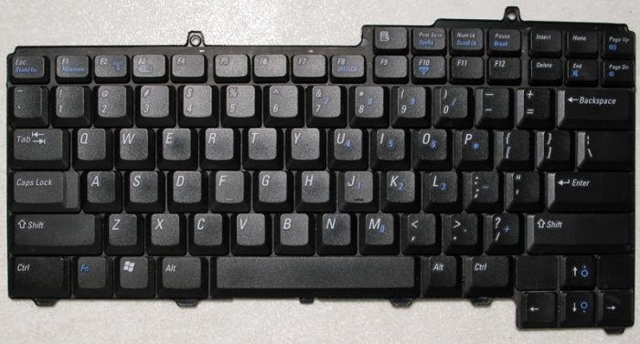 DELL INSPIRON E1505 6400 9400 KEYBOARD NSK-D5A01 NC929